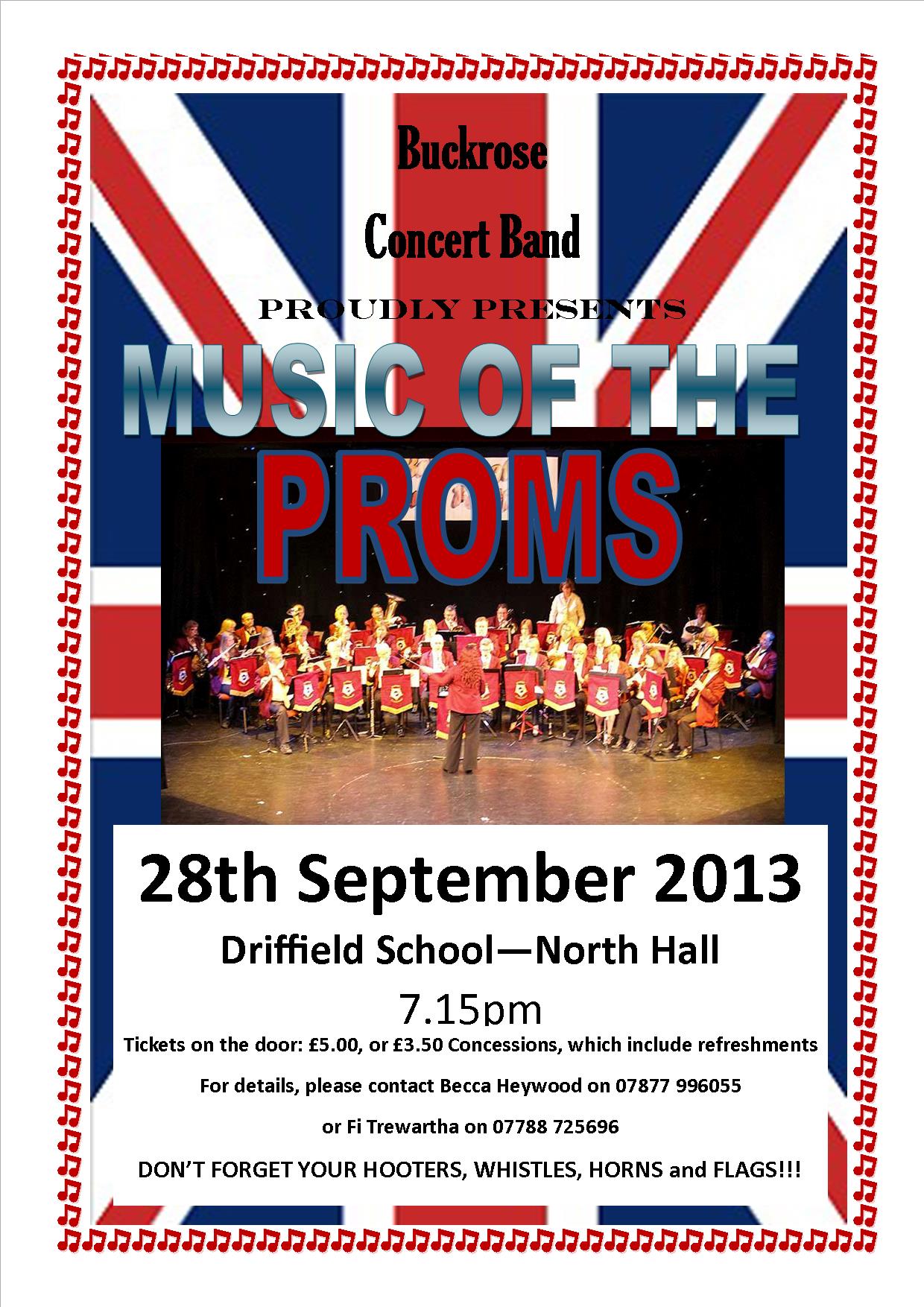 Proms Poster – Buckrose Concert Band
